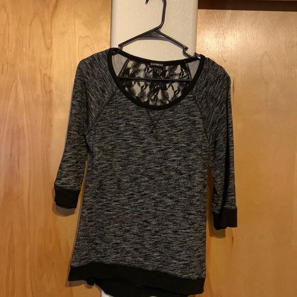 Express | Sweaters | Black Lace Sweater | Poshmark